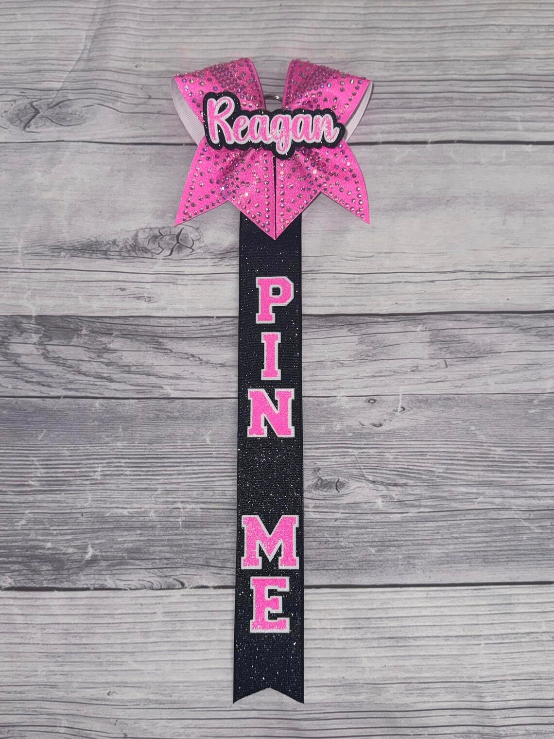 Pink Rhinestone Cheer Pin Me Ribbon - Etsy