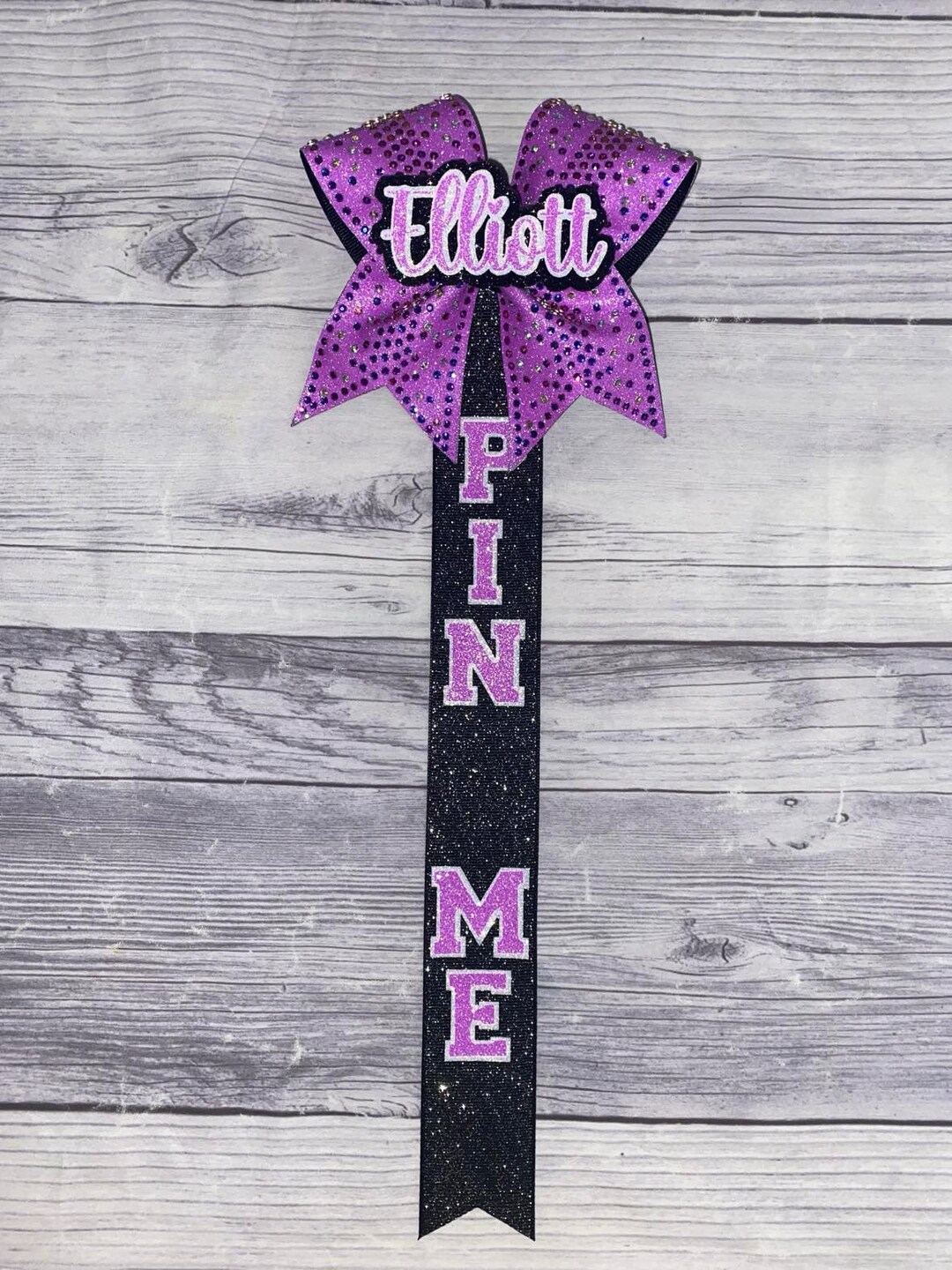 Neon Purple Rhinestone Pin Me Ribbon - Etsy