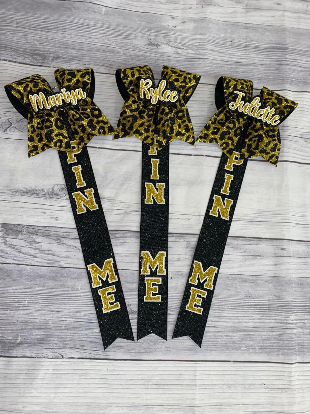 Gold Leopard Pin Me Ribbon - Etsy