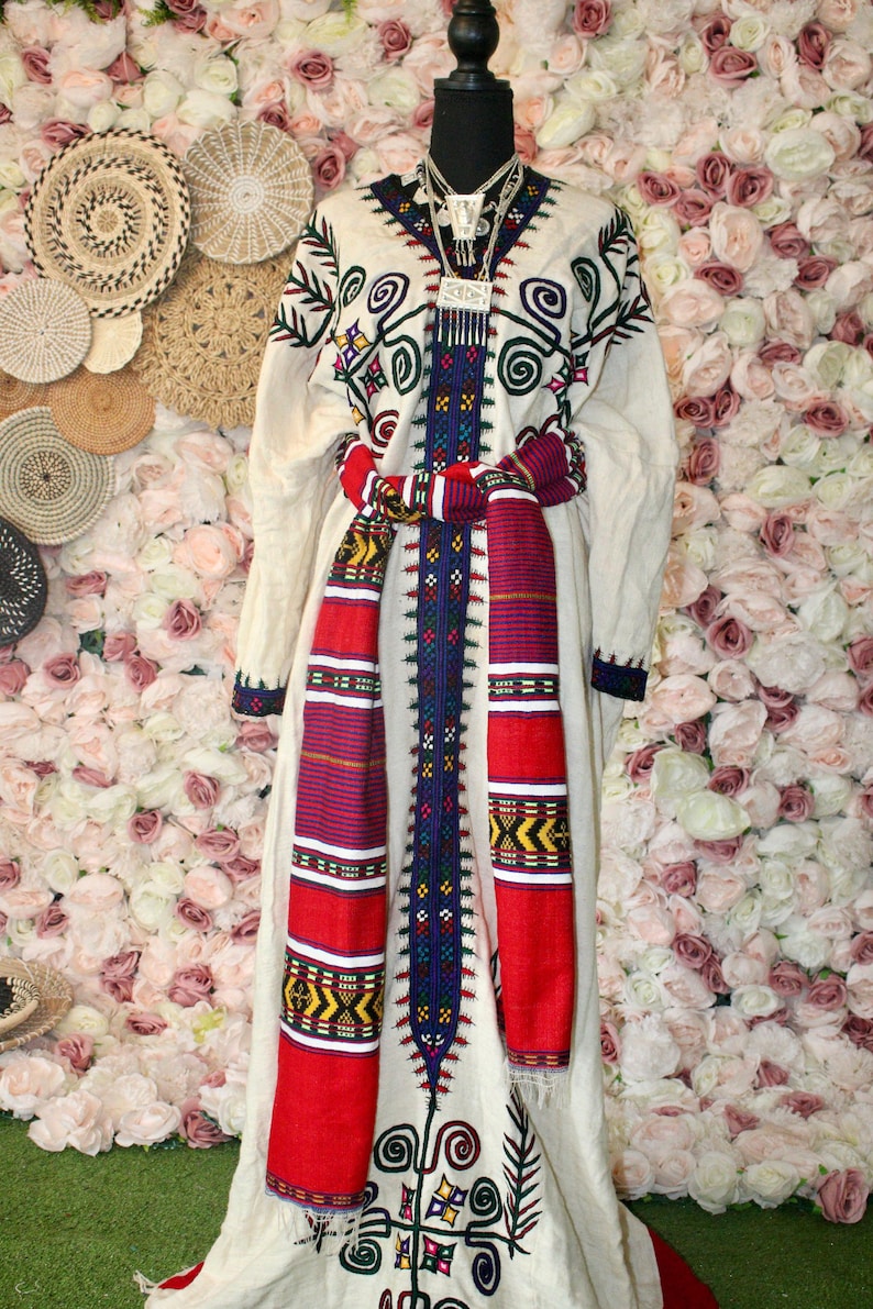 Gihon Collection • Ethiopian Gojam Amhara Zegye Embroidery Fetil Dress ...