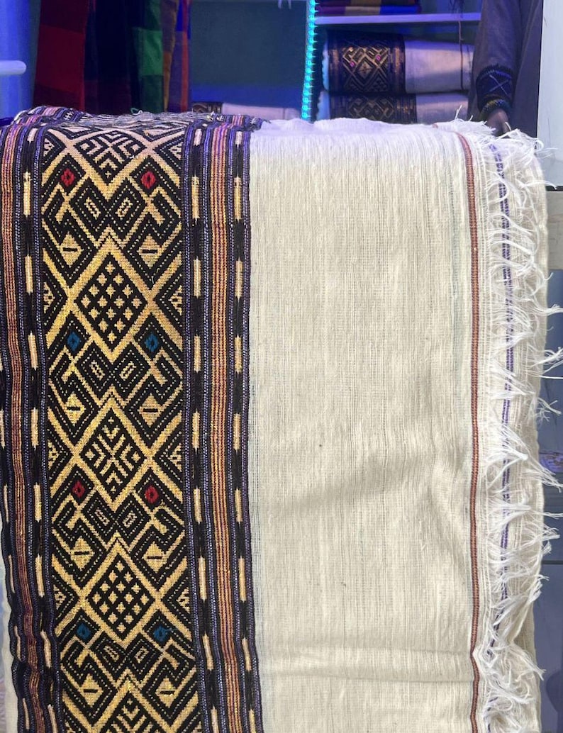 Lakomelza Tilfs • Ethiopian Wollo Biliko Gabi - ወሎ ብልኮ ጋቢ (traditional Cotton Blanket) - Etsy