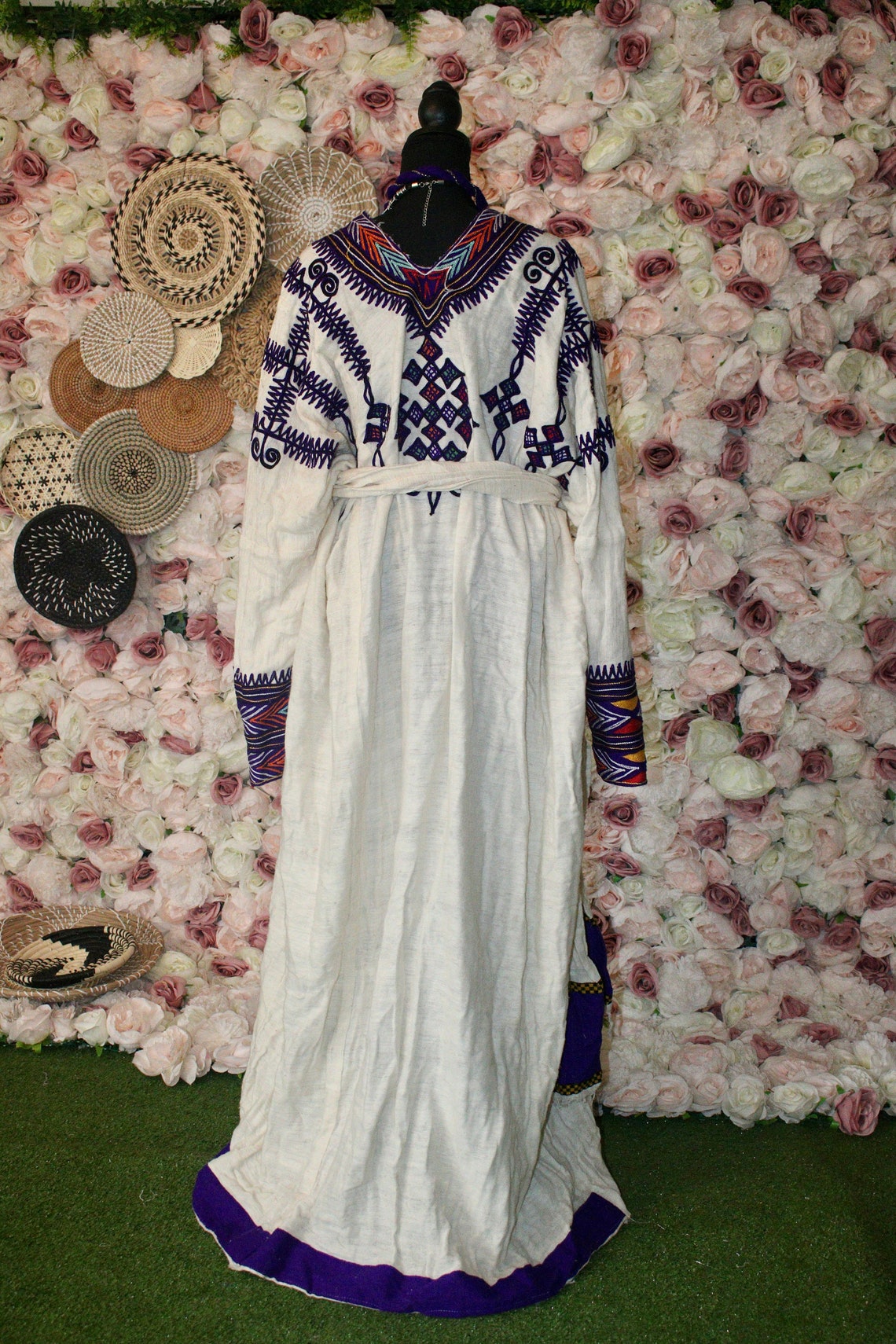 Gondar Fetil • Ethiopian Gondar Amhara Traditional Purple Dress - Etsy