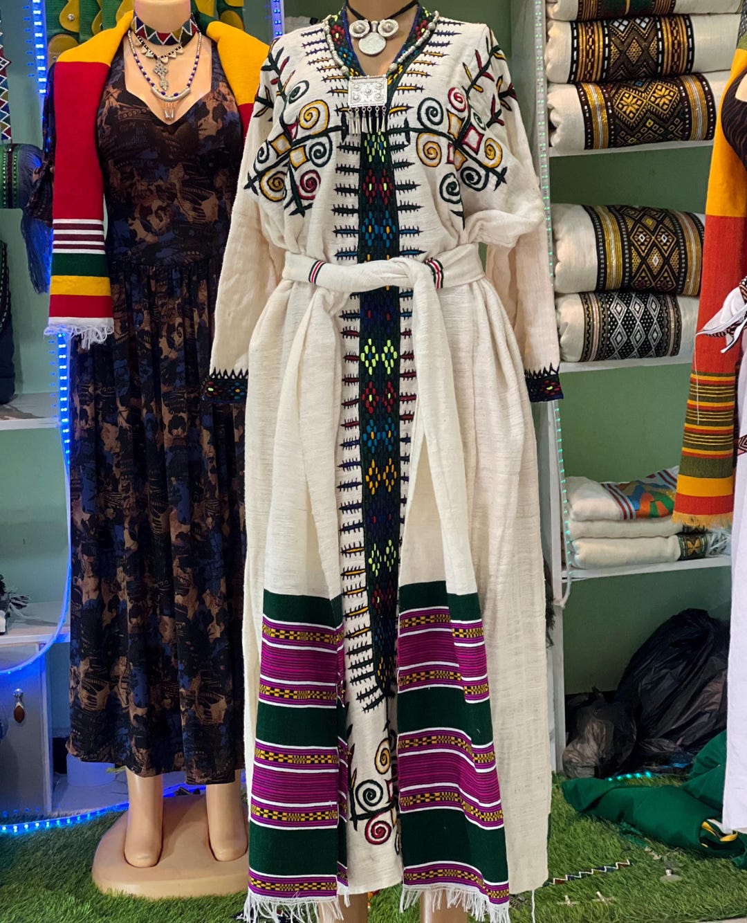 Gihon Collection • Ethiopian Gojam Amhara Zegye Embroidery Fetil Dress ...