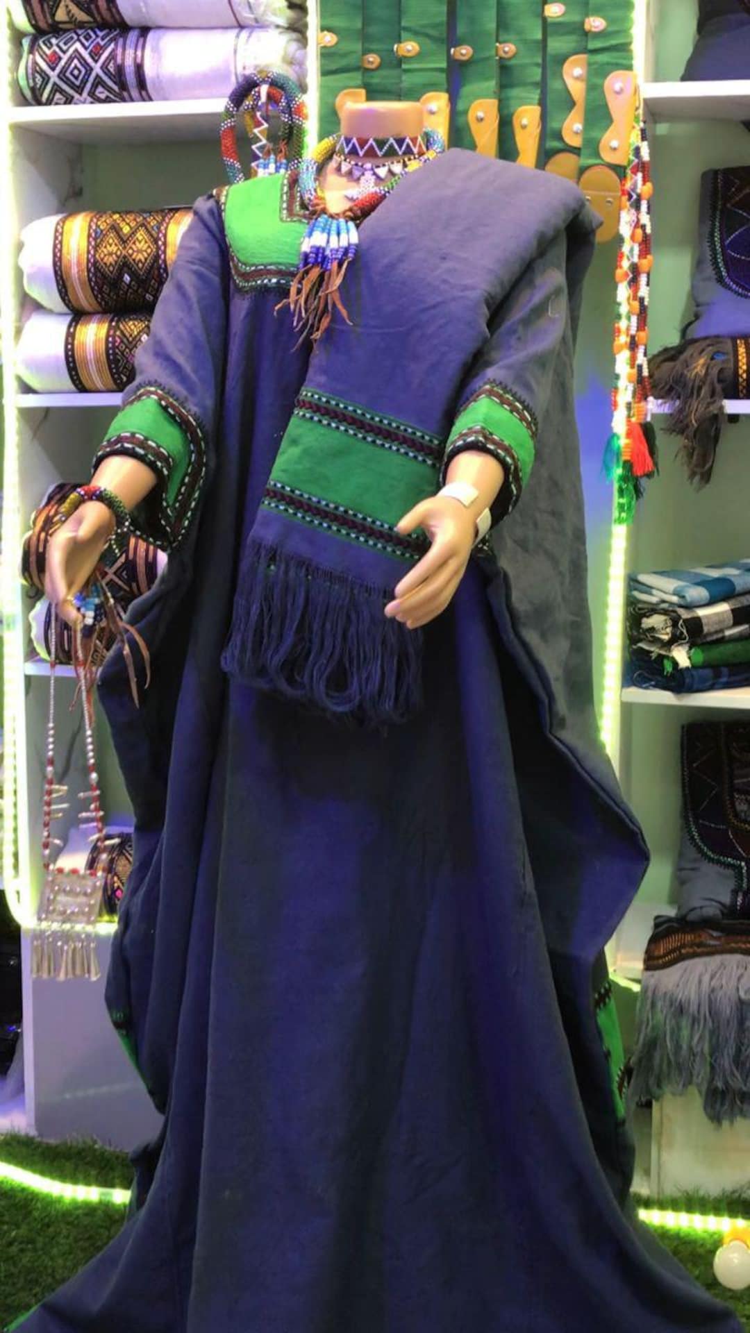 Ethiopian Raya Wollo Dark Blue Green Embroidery Habesha Dress - Etsy