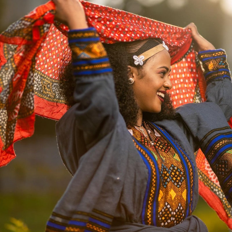 Ethiopian Dress Scarf - Etsy UK