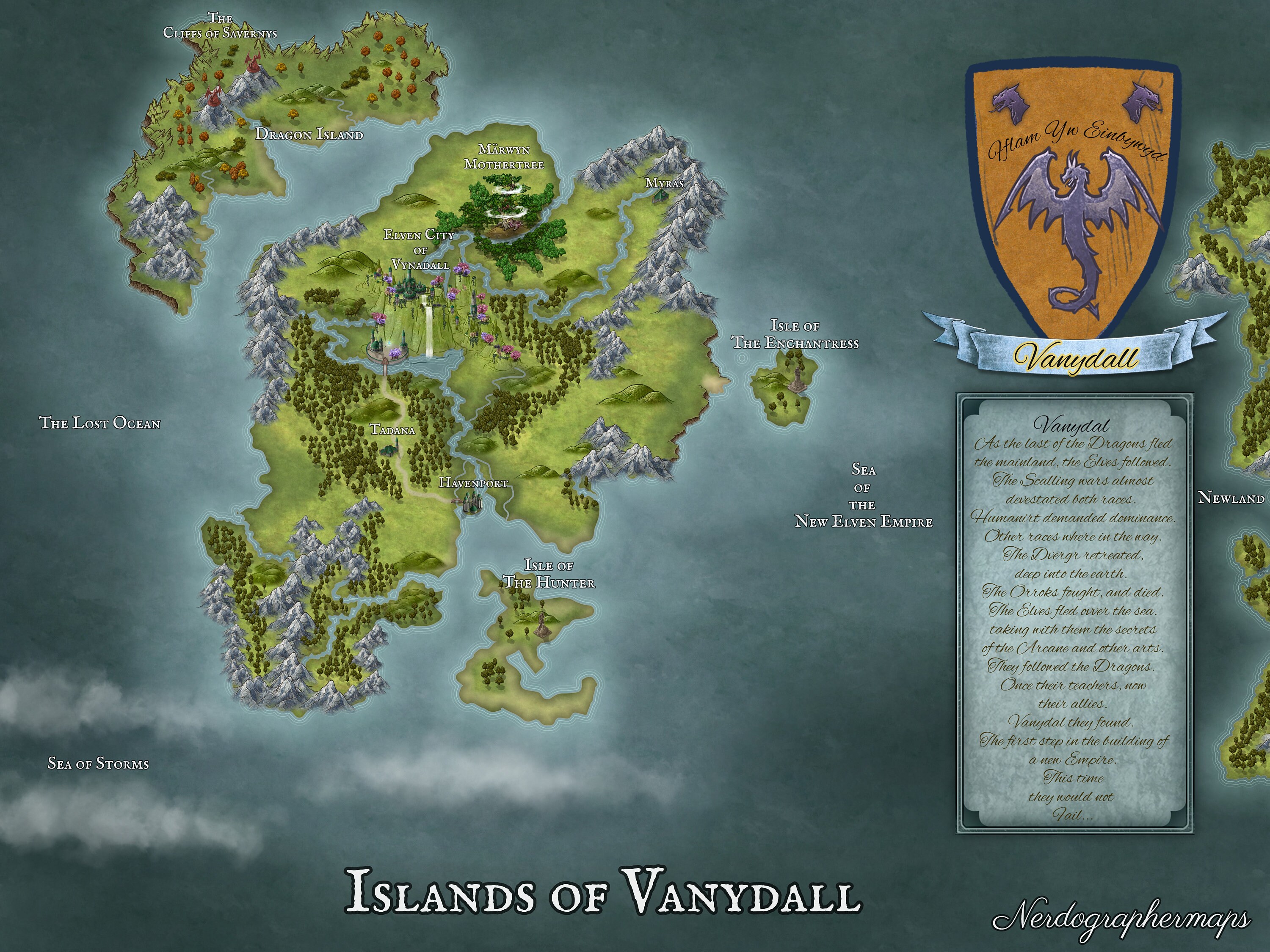 Fantasy Island Art Map - Etsy