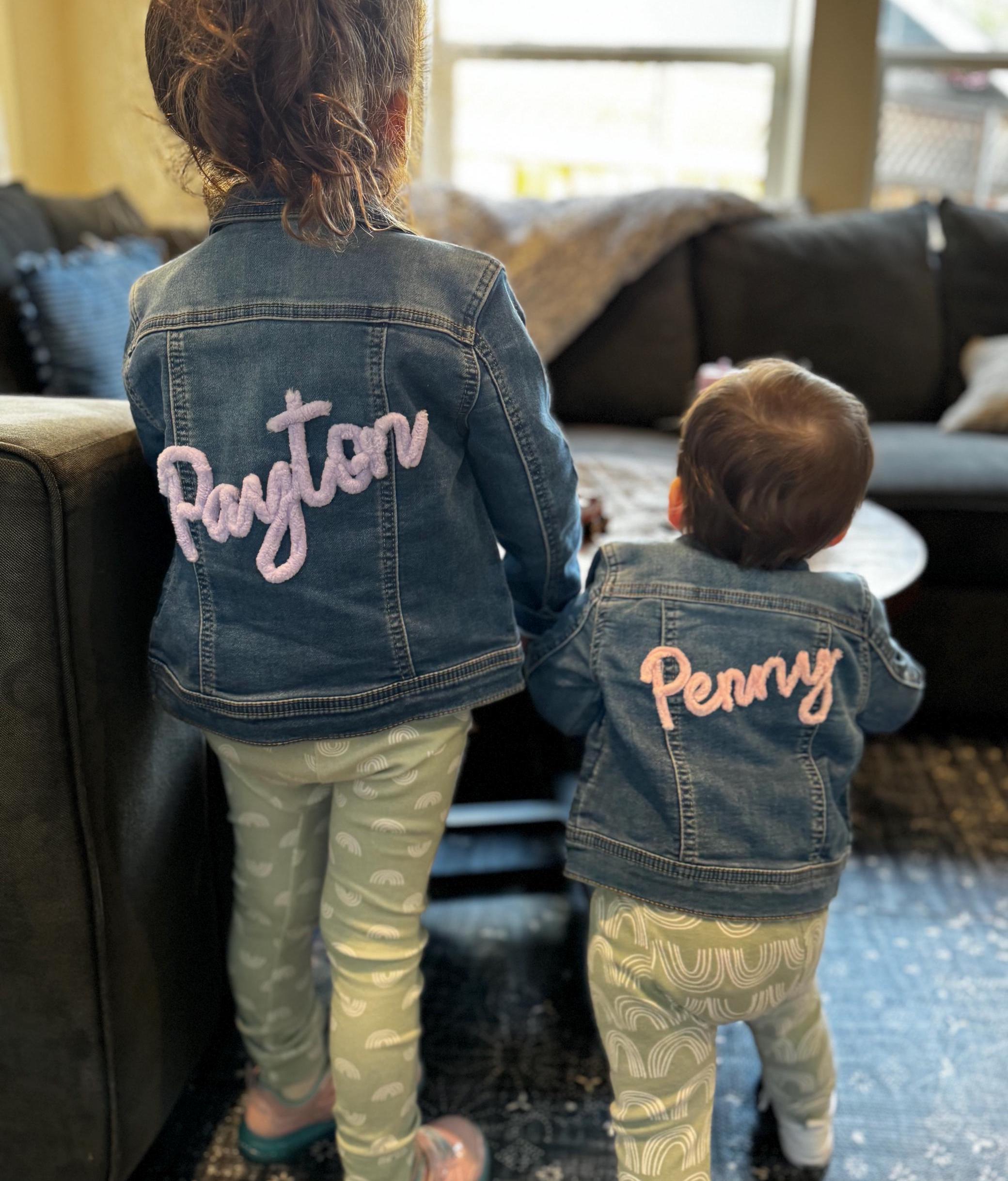 Personalized Kids Denim Jacket: Custom Embroidered Name, Unique ...
