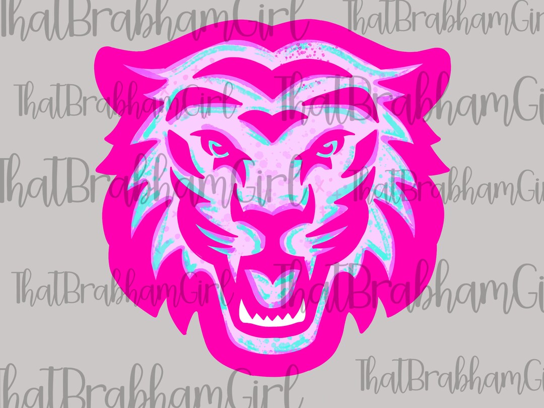 Neon Wildcat Face PNG - Etsy