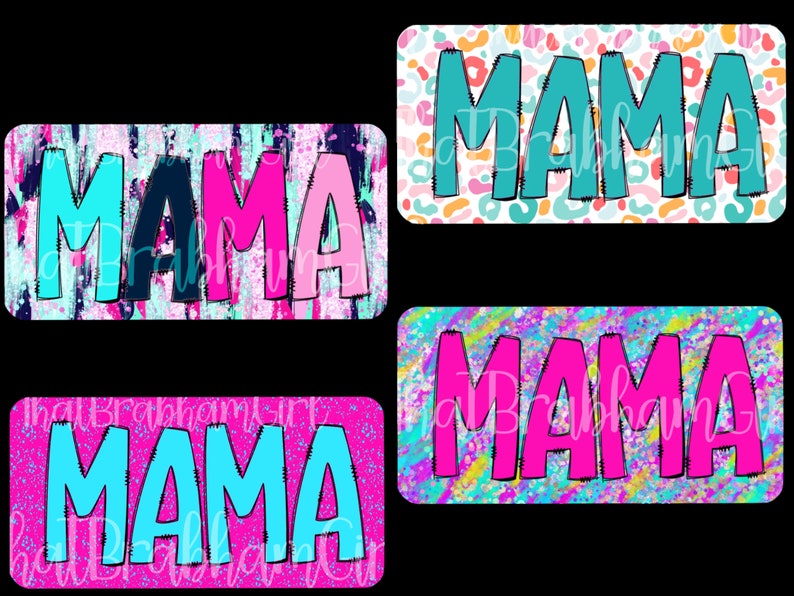 MAMA Car Tag PNG: BUNDLE Set of 4 - Etsy