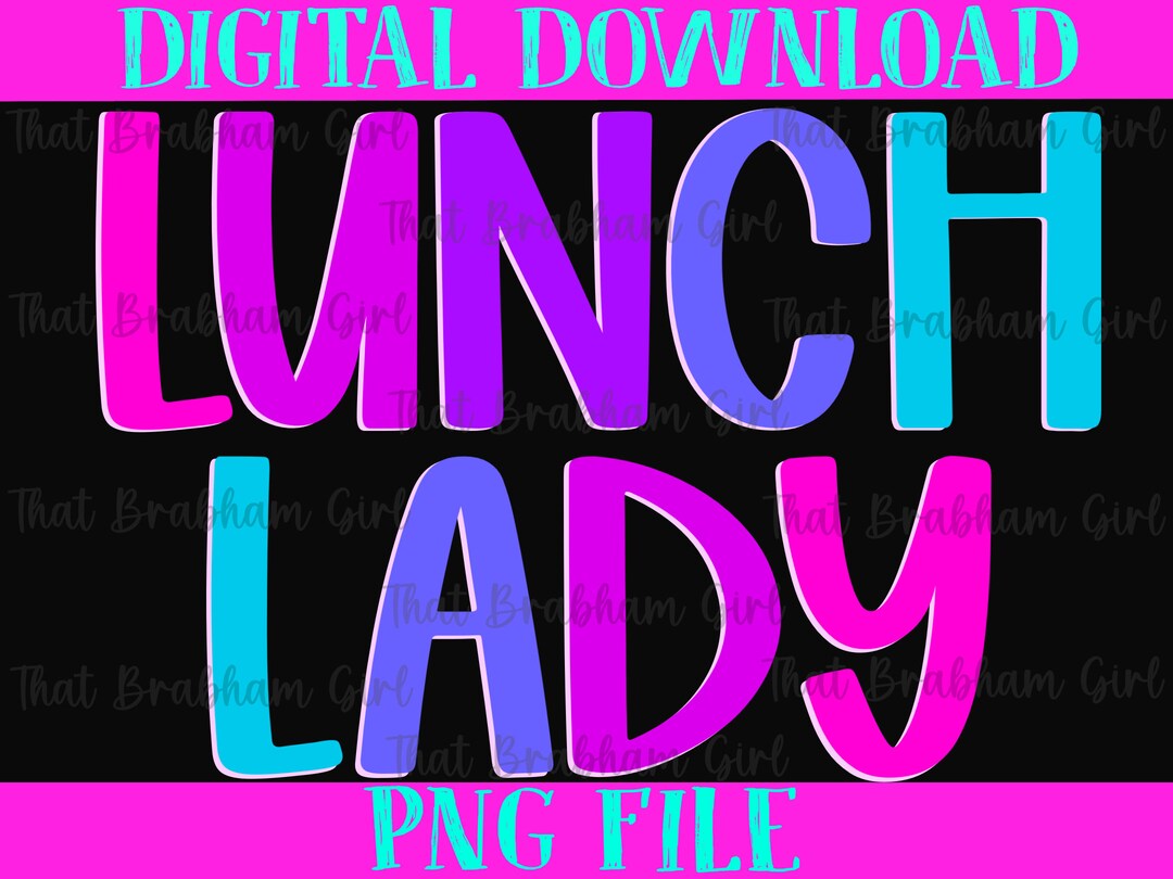 Neon Lunch Lady PNG - Etsy