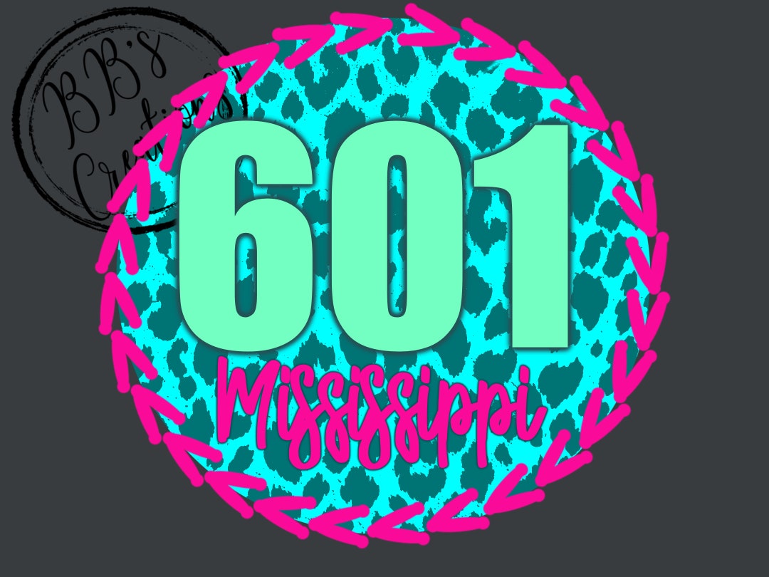 Leopard Area Code 601, Mississippi PNG - Etsy
