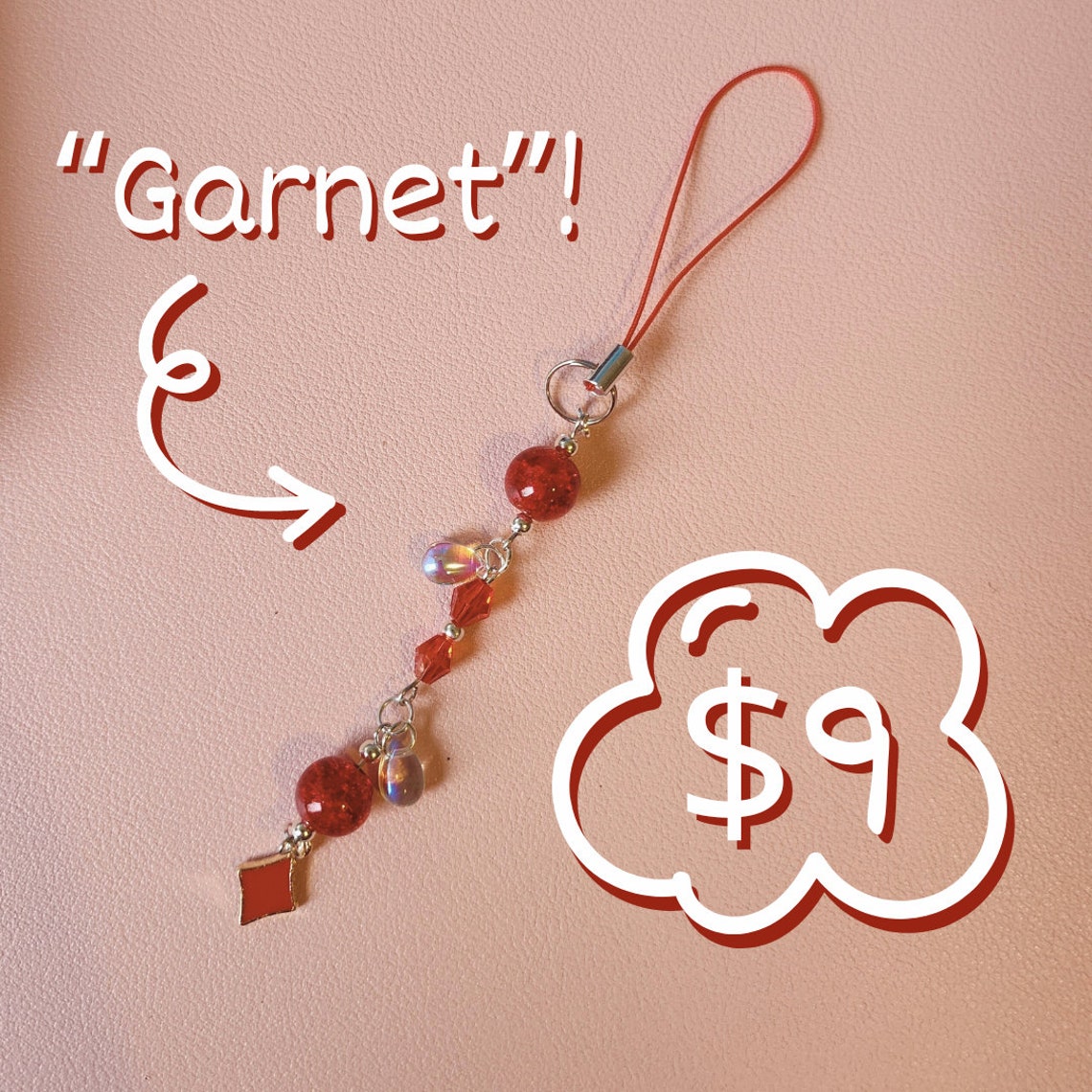 Phone Charm RED Trio - Etsy