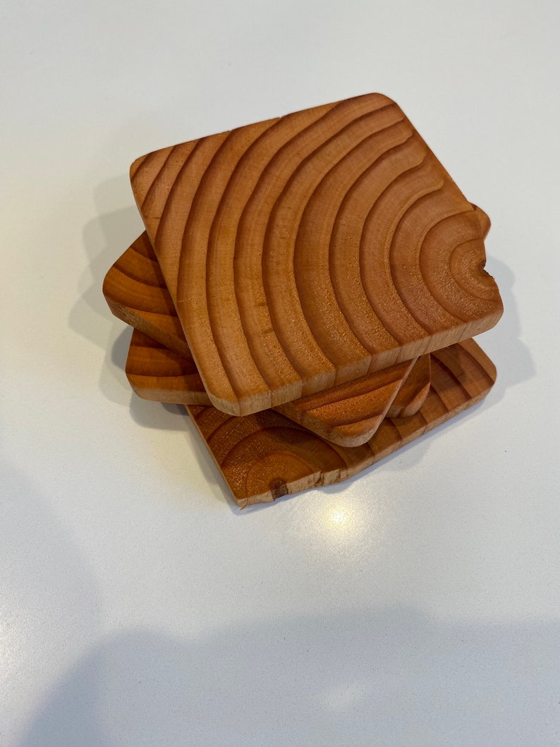 Natural Wood Coaster - Etsy