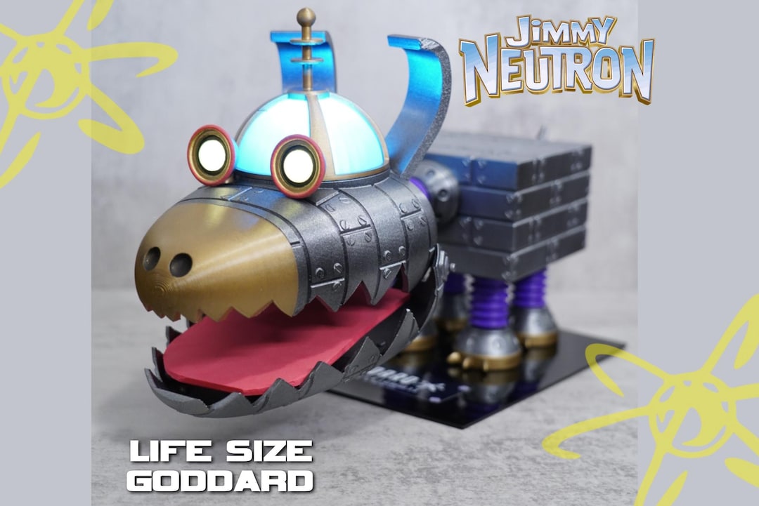 Life-size Jimmy Neutron Goddard Replica – Light-up Robot Dog With Color ...