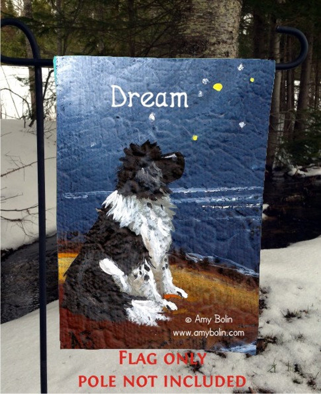 Landseer Newfoundland "dream" Garden Flag by Amy Bolin - Etsy