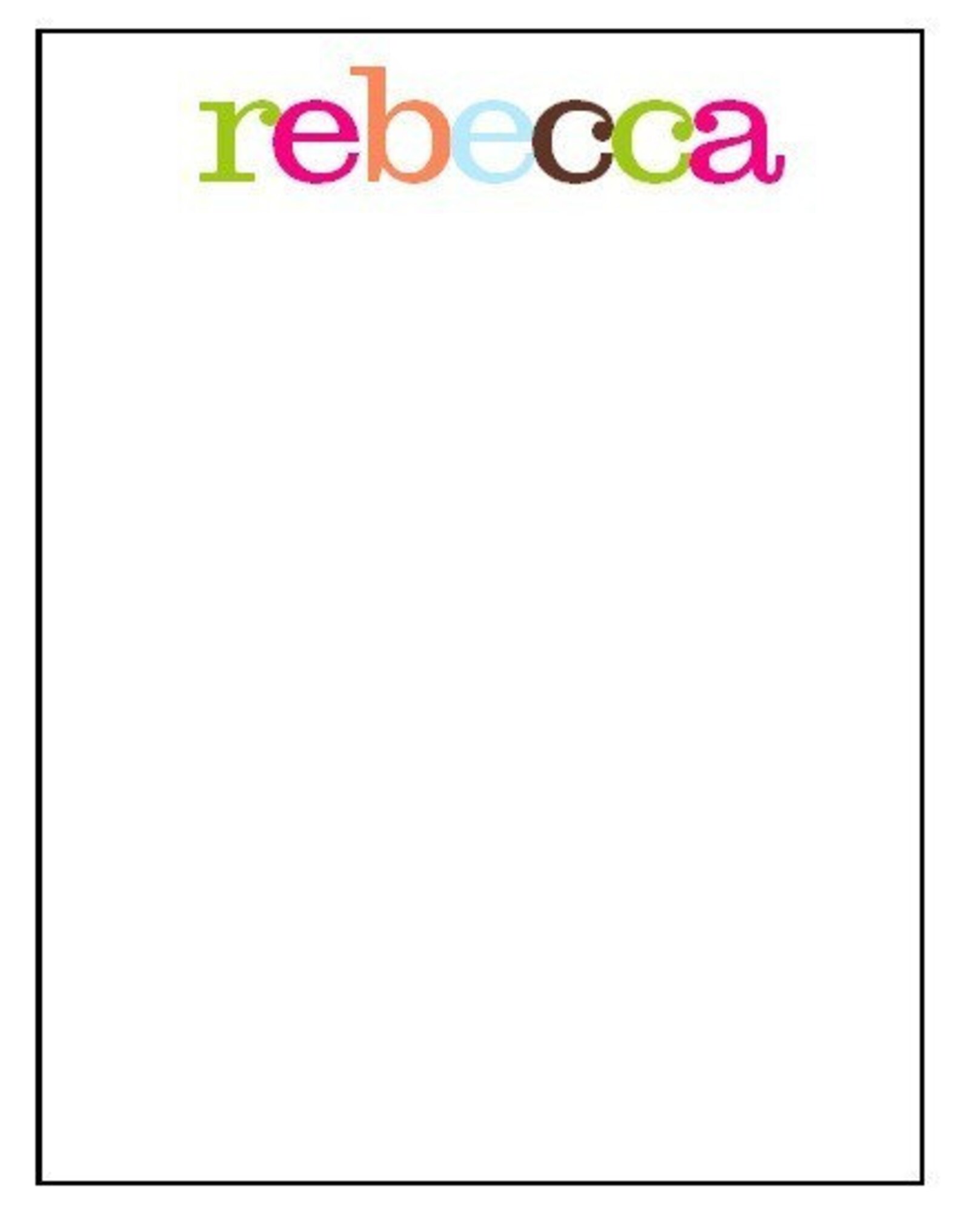 Large Notepad- Personalized Circle or Multi - Etsy