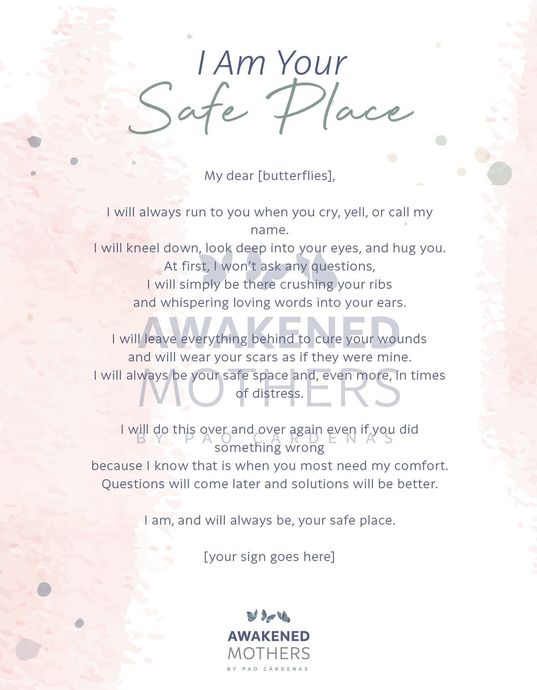 3. Editable Digital Poem for Kids - Meaningful and Heartfelt Gift – I ...