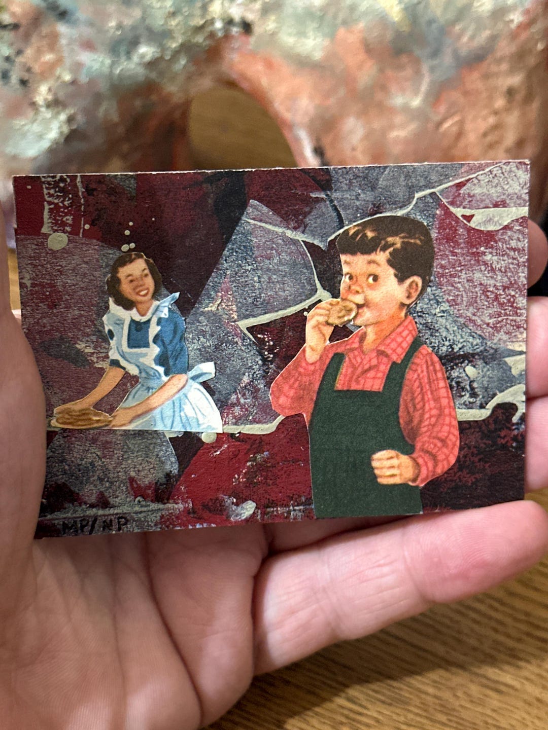 Original Art Collage Artist Trading Card With Illustrations - Etsy