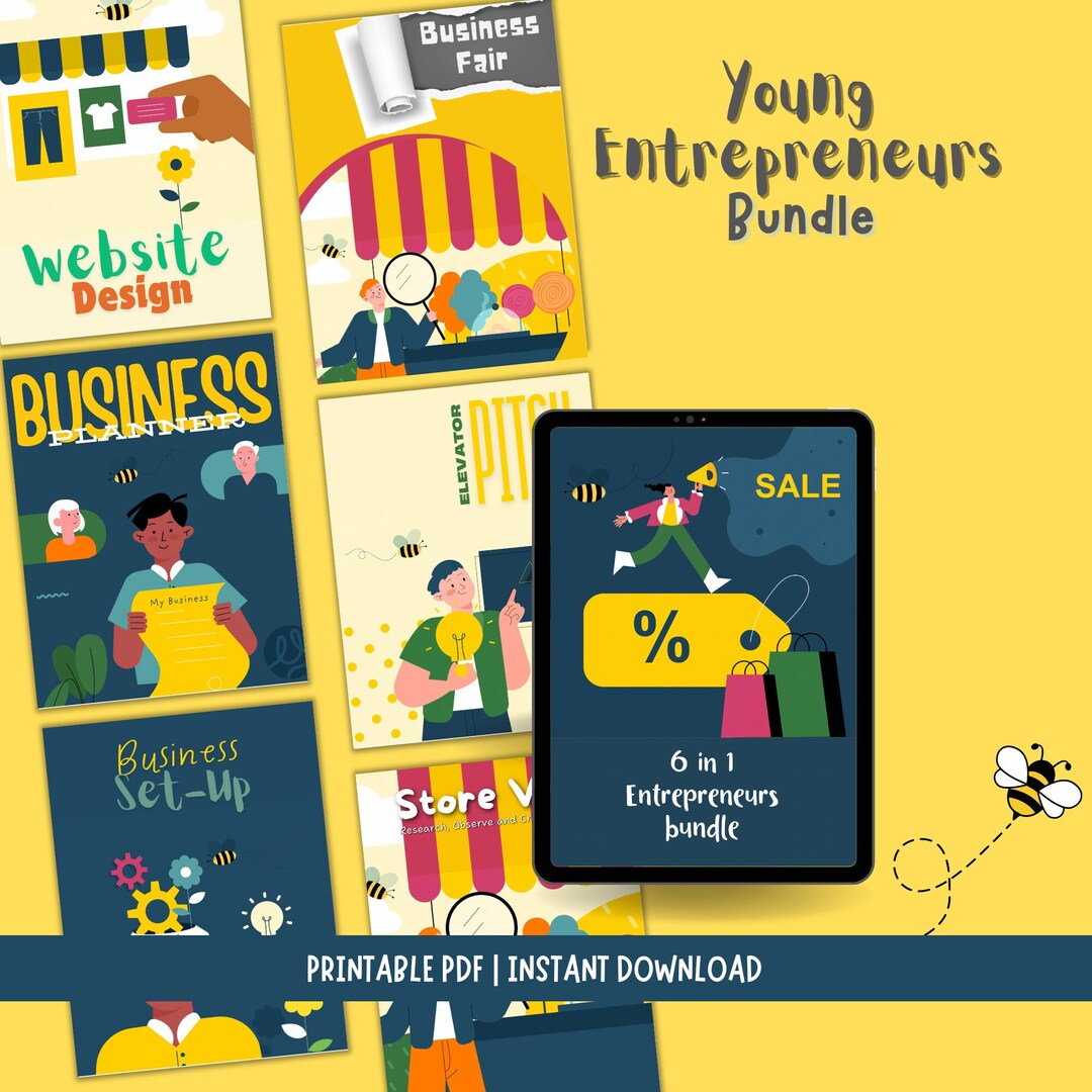 Young Entrepreneurs Bundle, 6 in 1 Business Planner, Website Design for ...