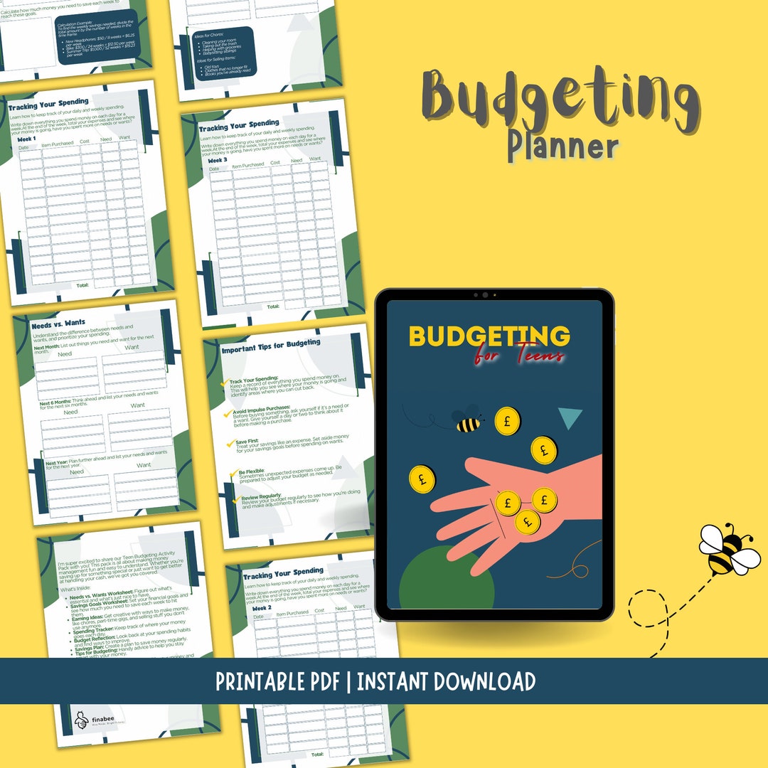 Budgeting Planner, Budget Planner for Teens, Planner Kit, Printable ...