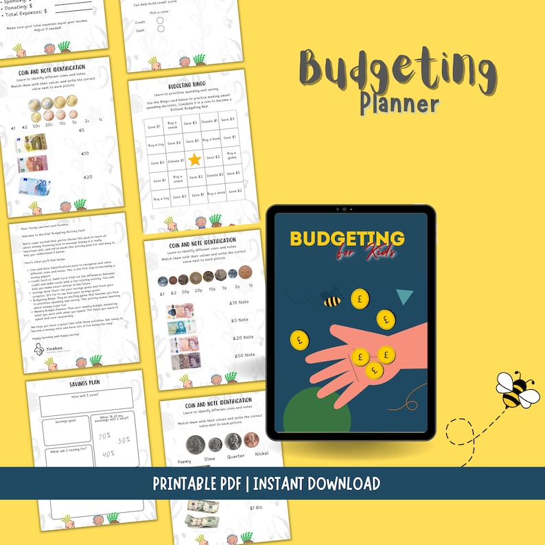Printable Budgeting Planner | Budget Planner for Kids | Printable ...