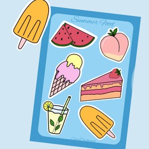 Summer Food - Mini Sticker Sheet - Etsy