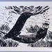 River Otters Block Print Otter Lover Gift Black and White Original Art ...