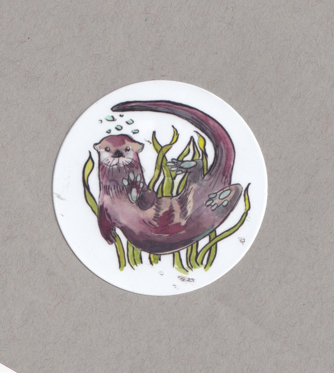 Otter Vinyl Sticker Fun Whimsical Easter Basket Gift Stocking Stuffer ...