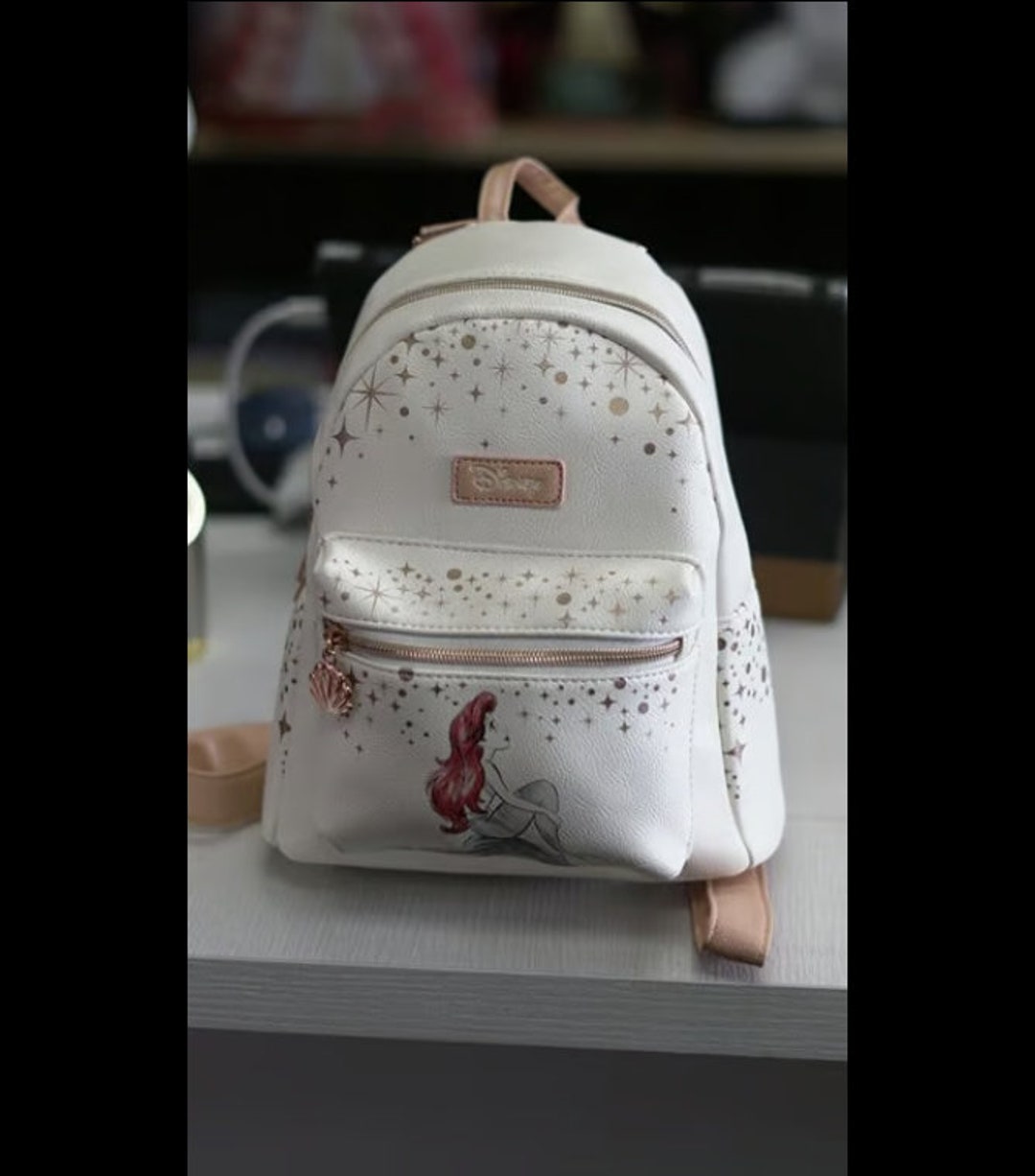 Loungefly Disney Little Mermaid Princess Ariel Rose Gold Mini Backpack ...