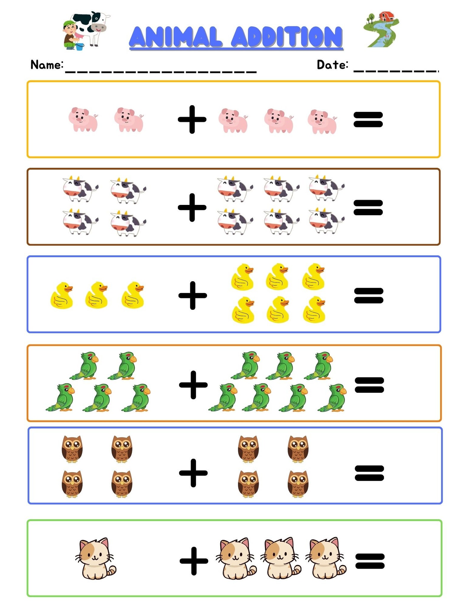 Preschool Math, Beginning Math, Counting, Learning to Add, Preschool ...