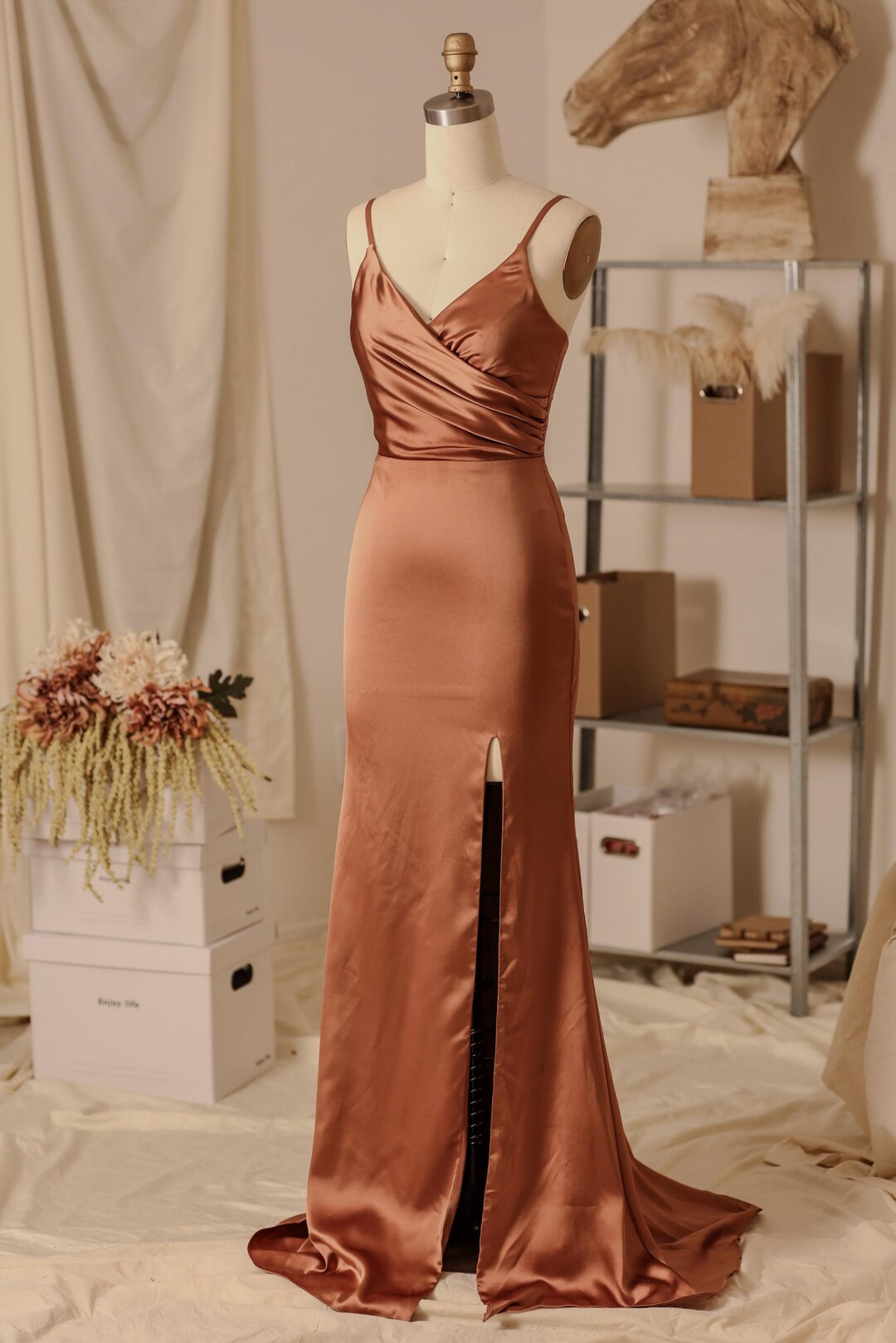 Silk Satin Bridesmaid Dress Evening Dress lisa - Etsy