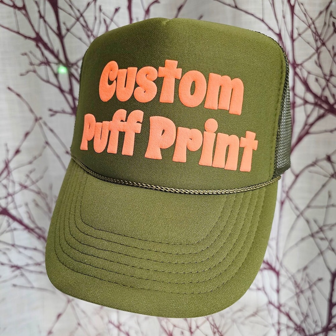 Custom PUFF Print Trucker Hat, Personalized Foam Hat, Custom Caps, 3D ...