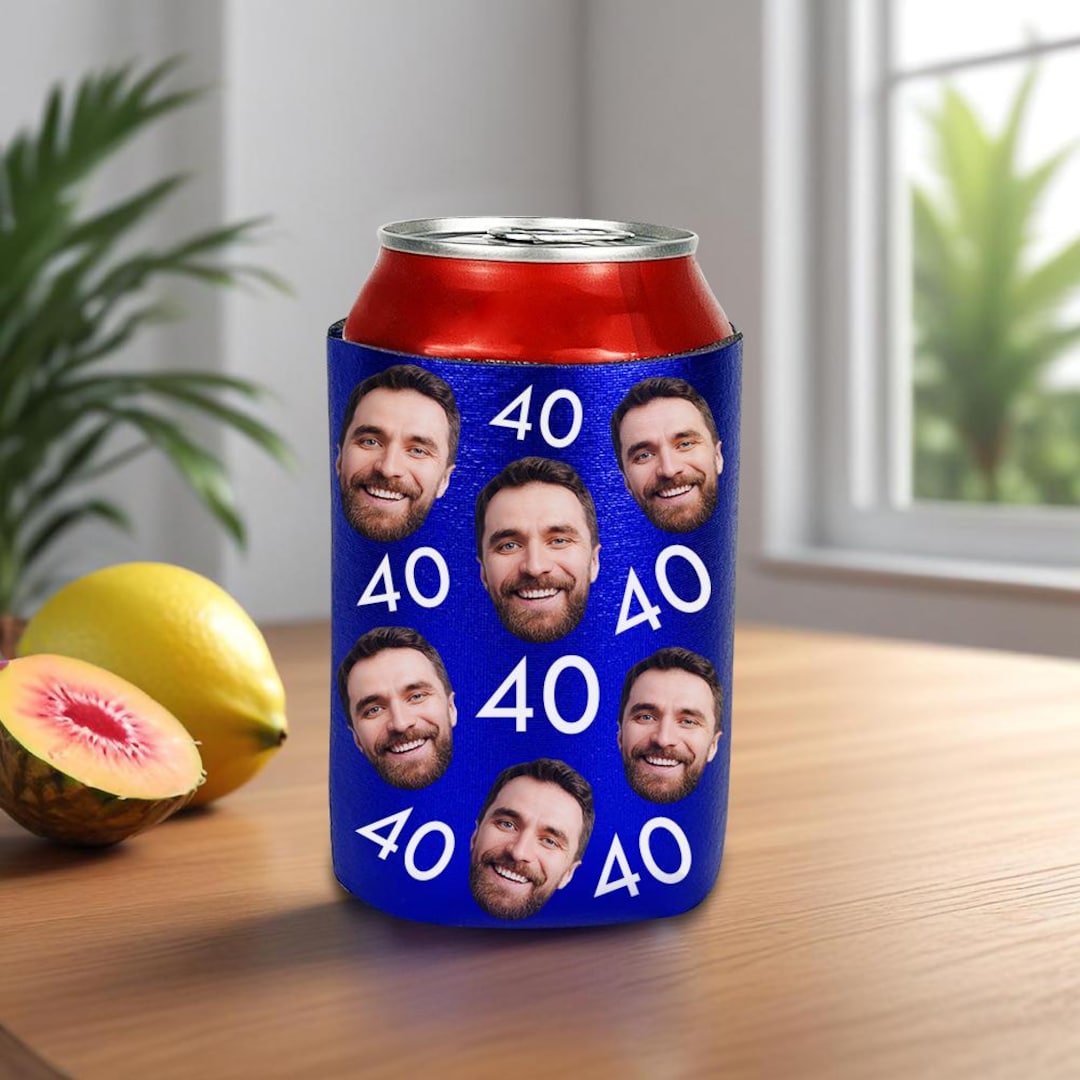 Custom Metallic Can Coolers, Personalized Face Can Coolers | Metallic ...
