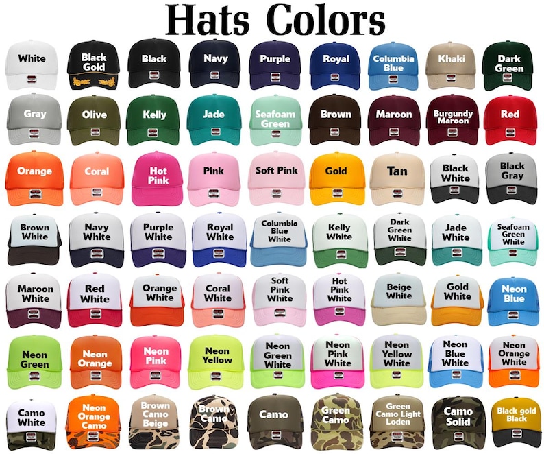 Custom Puff Print Hats, Custom Foam Hats, Custom Mesh Trucker Hats ...
