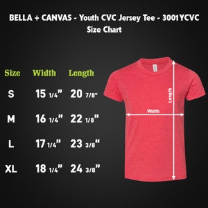 BELLA + CANVAS - Youth CVC Jersey Tee - 3001YCVC - Etsy