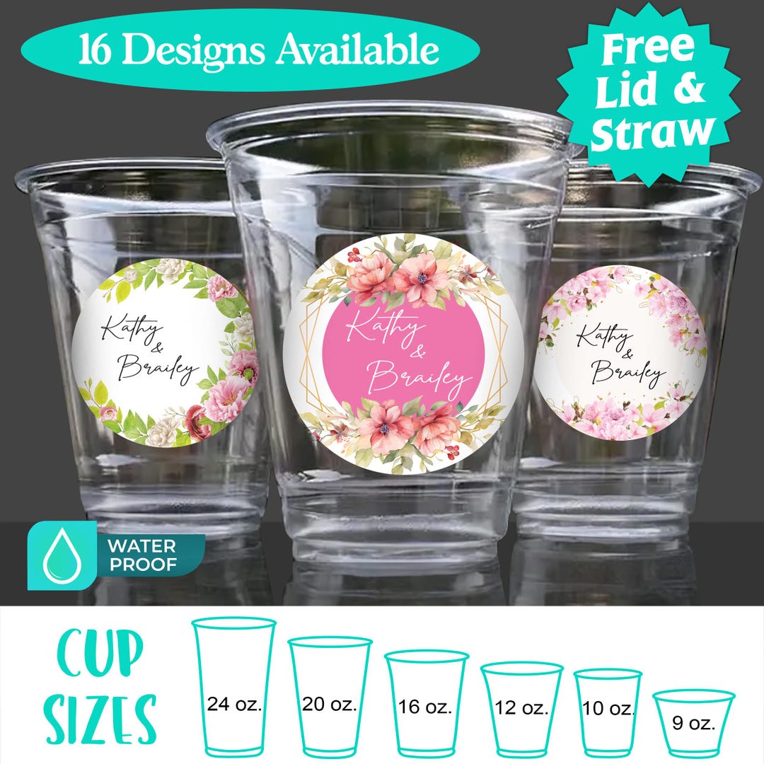 Custom Wedding Cups: Personalized Party Favors - Etsy