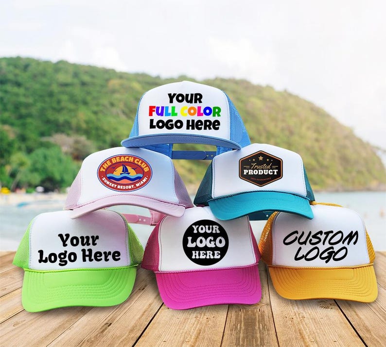 Personalized Hat, Custom Text Hat, Photo Hat, Custom Logo Trucker Hat ...