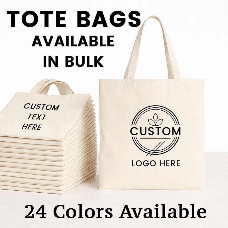 Custom Reusable Bags With Logo - Etsy