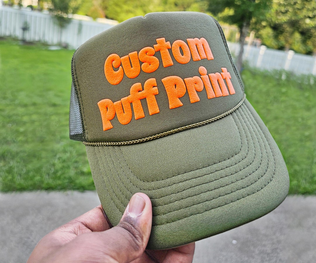 Custom Foam PUFF Print Trucker Hat, Personalized Foam Hat, Custom Caps ...