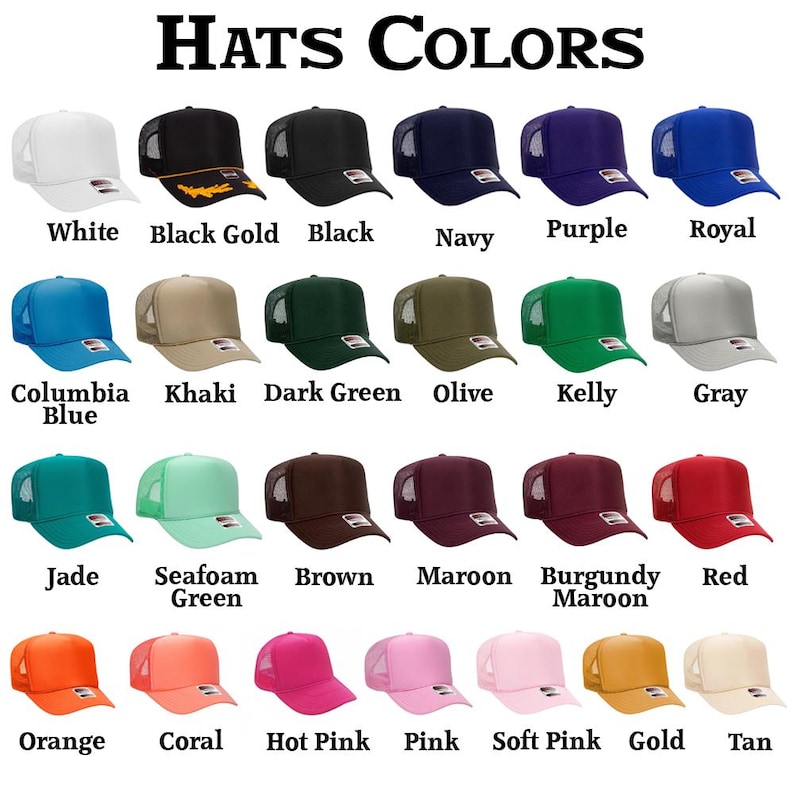 Personalized Hat, Custom Text Hat, Photo Hat, Custom Logo Trucker Hat ...
