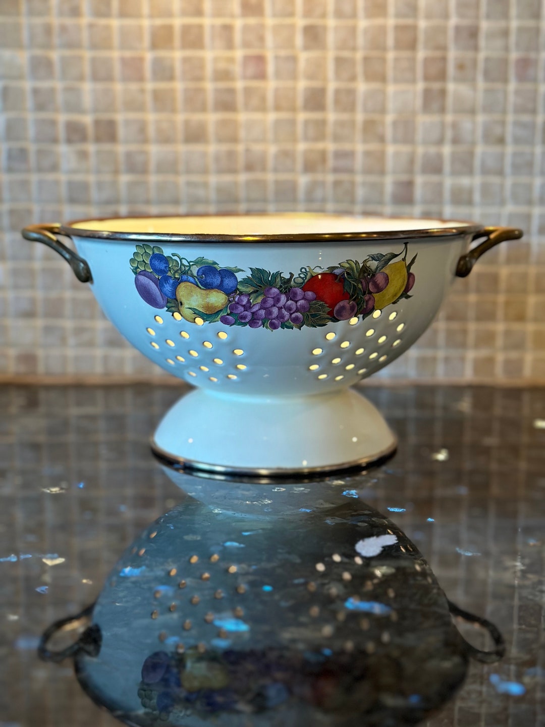 Enamel Colander Fruit - Etsy