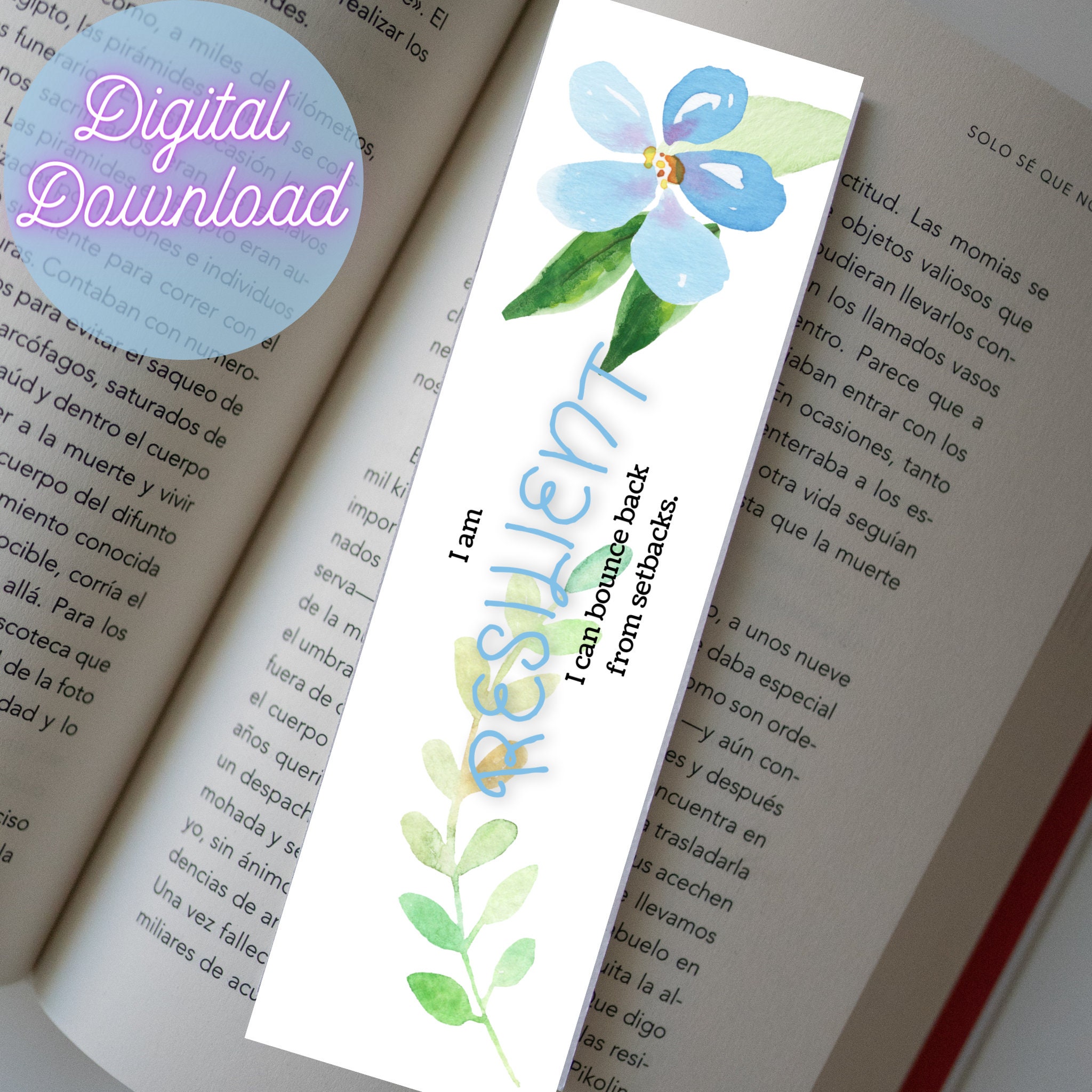 Affirmation Bookmarks, Printable Bookmark Set, Perfect Gift for ...