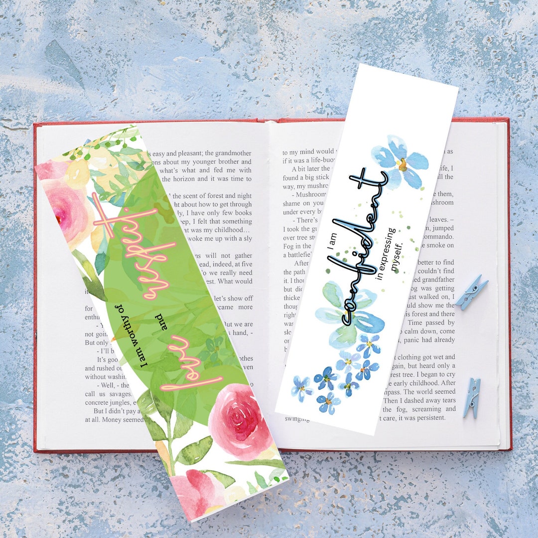 Affirmation Bookmarks, Printable Bookmarks, Perfect Gift for Bookworms ...