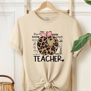 Teacher Leopard Shirt, Gift for Teacher, Funny School Shirt, Elemeno ...