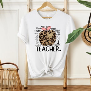 Teacher Leopard Shirt, Gift for Teacher, Funny School Shirt, Elemeno ...