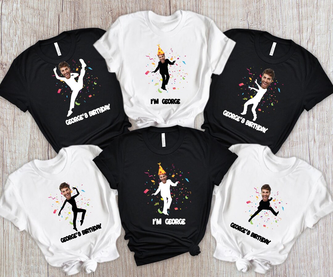 Custom Stick Figure Birthday Shirt, Personalized Face & Photo Tee ...