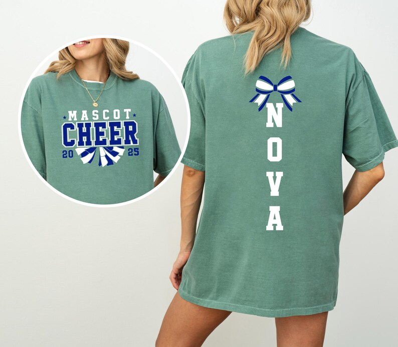 Comfort Colors* Custom Cheer Team Name Shirt, Personalized Cheerleader ...