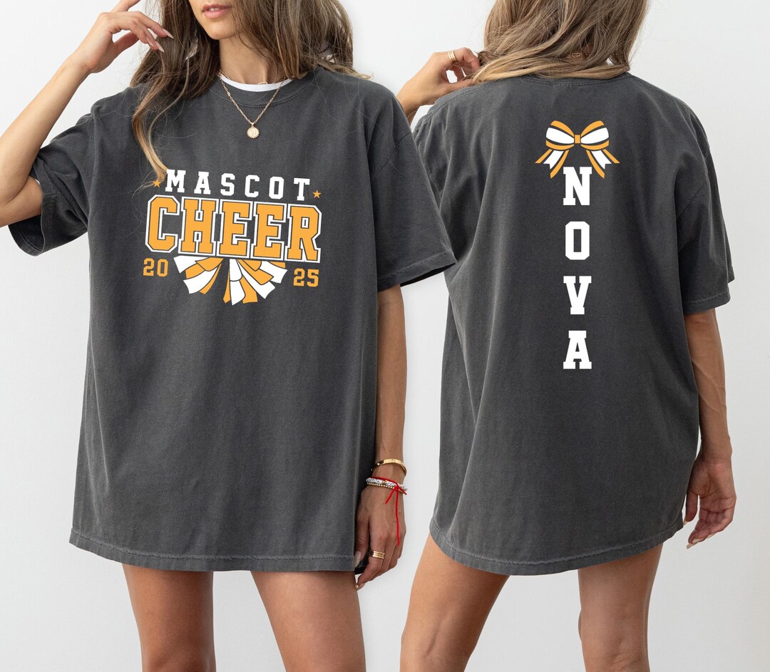 Comfort Colors* Custom Cheer Team Name Shirt, Personalized Cheerleader ...