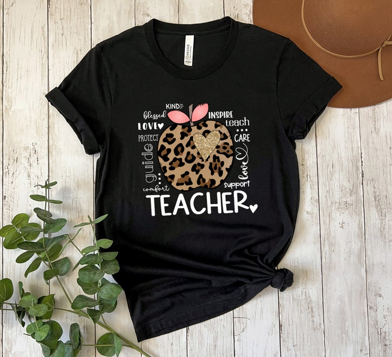 Teacher Leopard Shirt, Gift for Teacher, Funny School Shirt, Elemeno ...