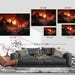 Hellish Fantasy Halloween Wall Decor Red Mount Doom Underworld ...